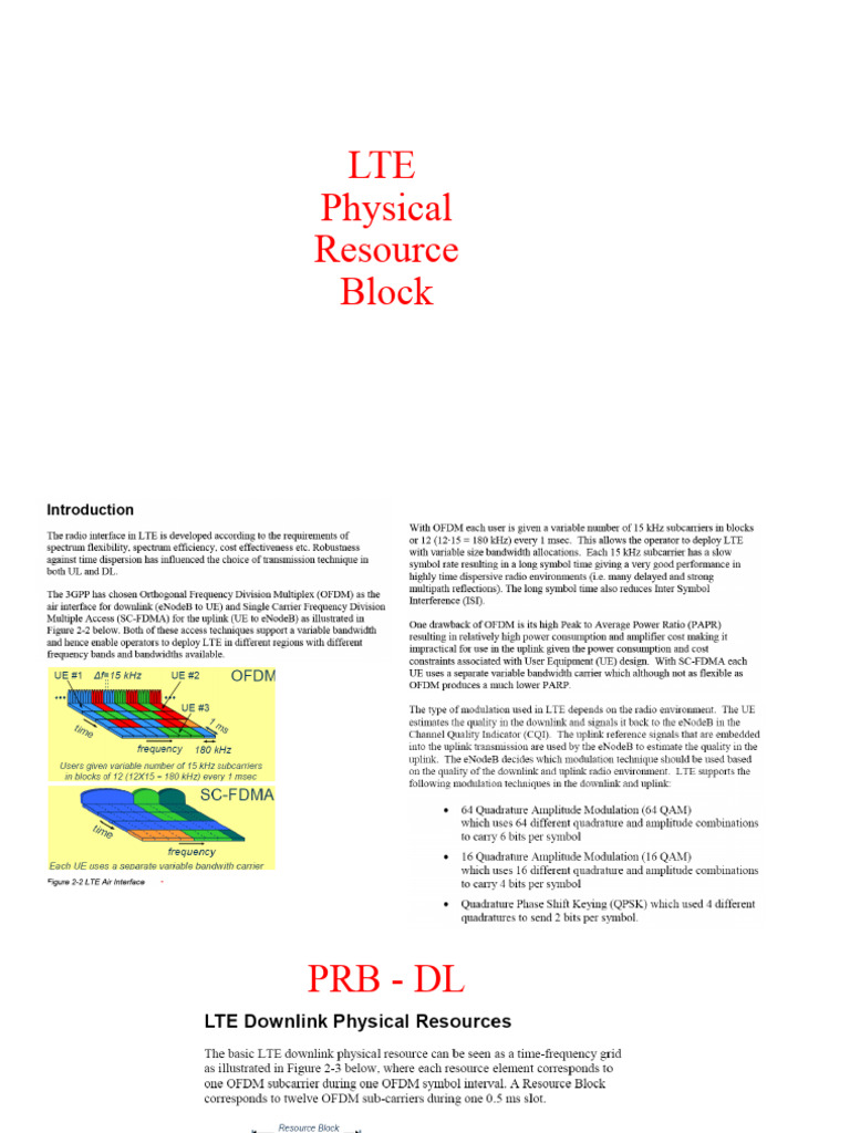 Lte - PRB - DL & Ul | PDF | Computers
