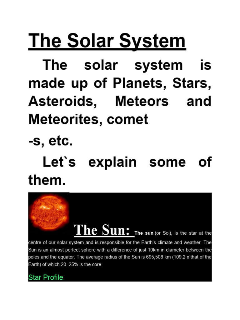 The Solar Ssystem Article | PDF | Saturn | Uranus