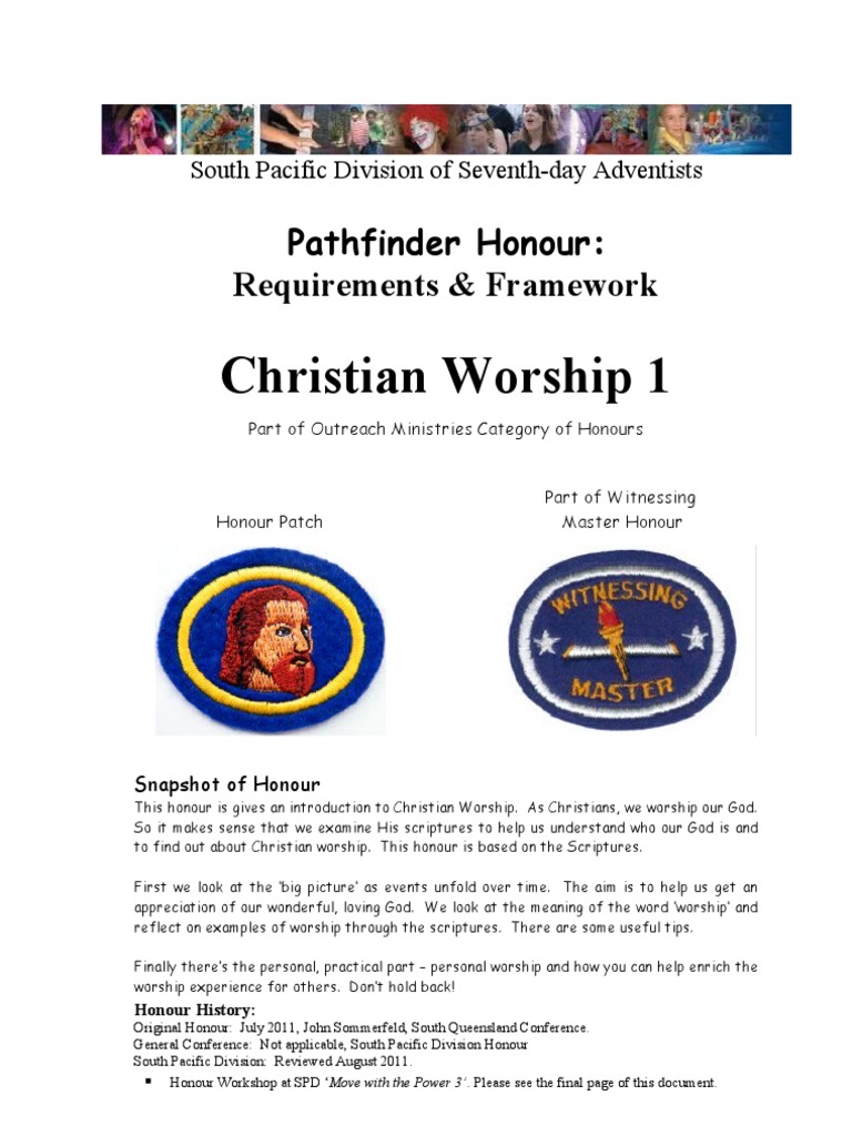 Christian Worship 1 Honour Requirements Framework | PDF | Christian ...