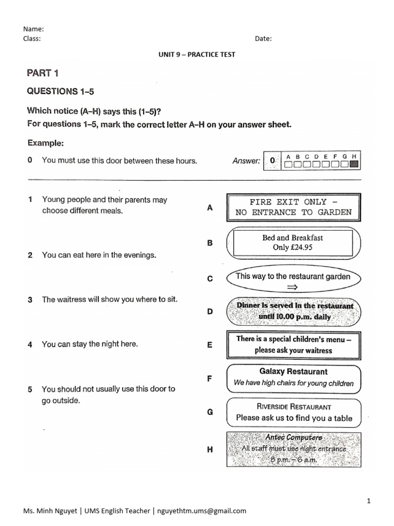 Unit 9 - Practice Test | PDF