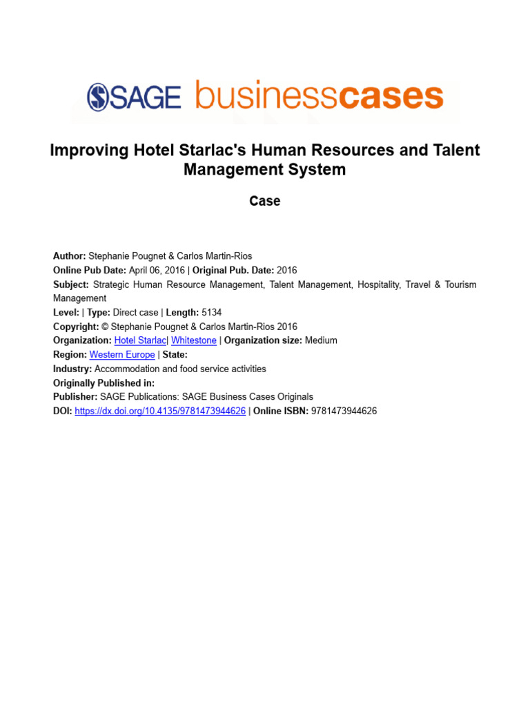 Organizational Behavior Project | PDF | Human Resource Management ...