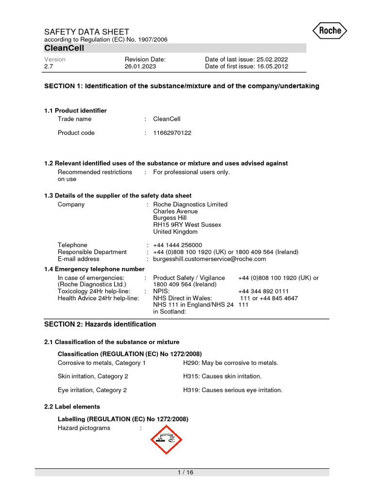 Clean Cell | PDF | Chemistry | Safety