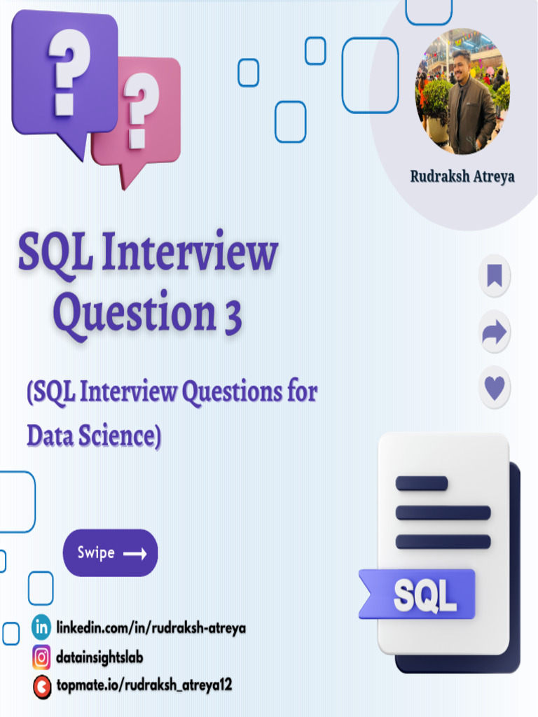 SQL Interview Questions For Data Science Question 3 1690137282 | PDF | Computer Data ...