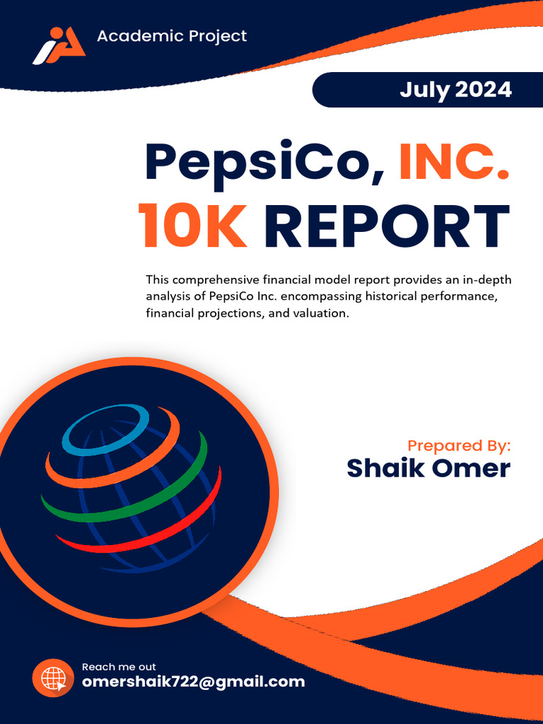 PepsiCo, Inc. Financial Model 10K Report | PDF | Current Liability ...