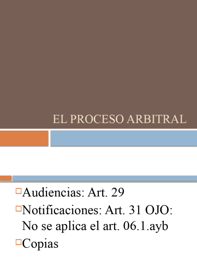 El Proceso Arbitral | PDF | Arbitraje | Derecho privado