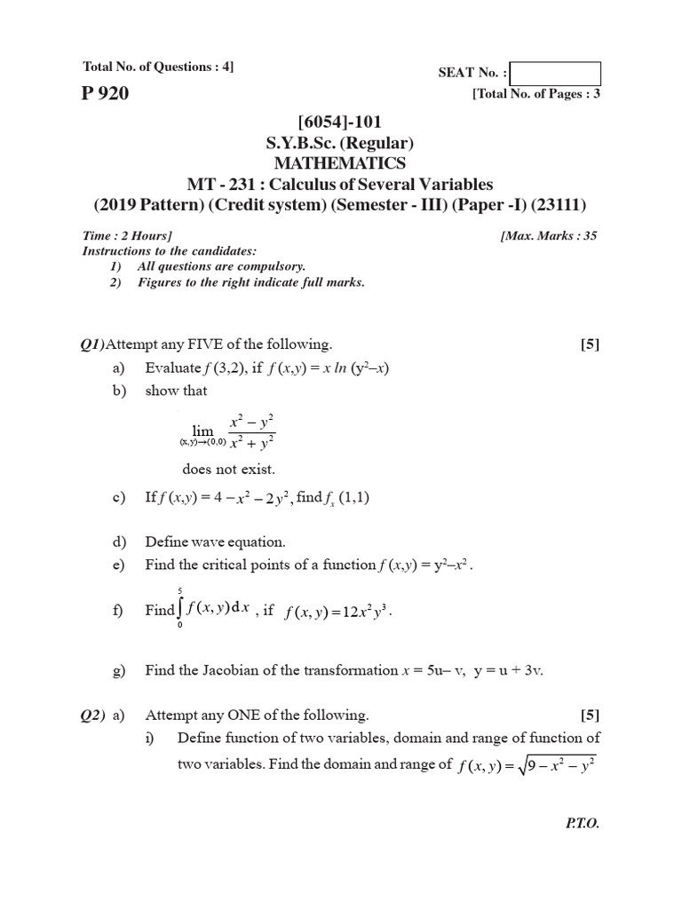S.y.b.sc (Sem. - Iii) 2019 Pattern | PDF | Amplifier | Chemical Reactions