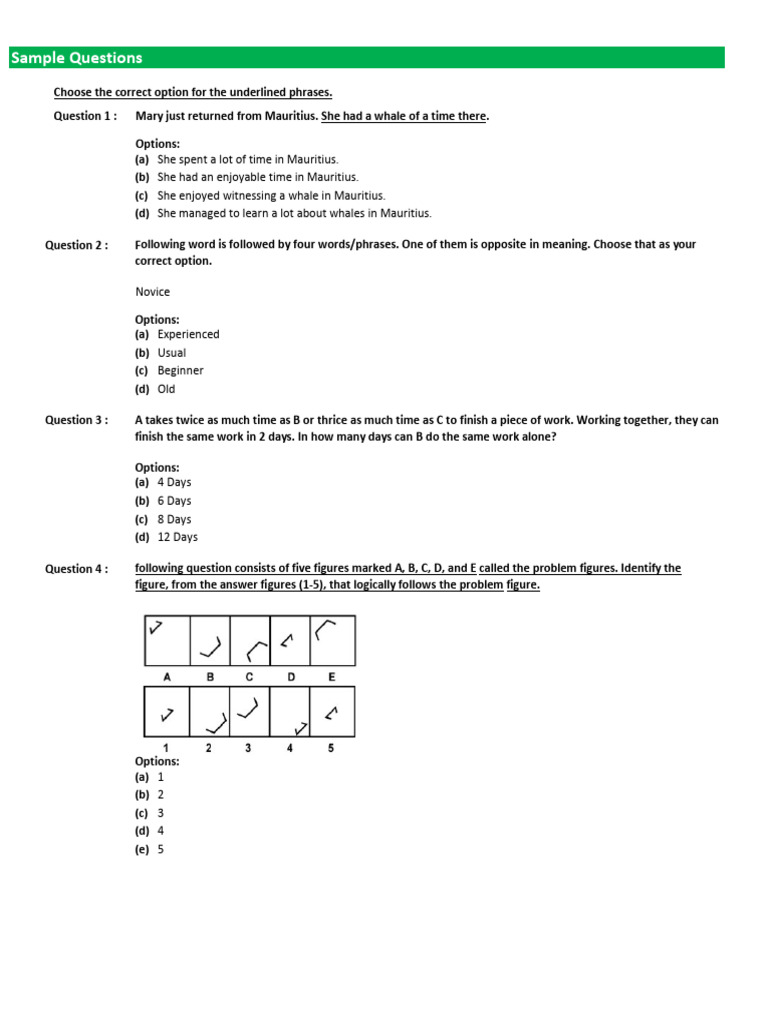 Sample Questions | PDF