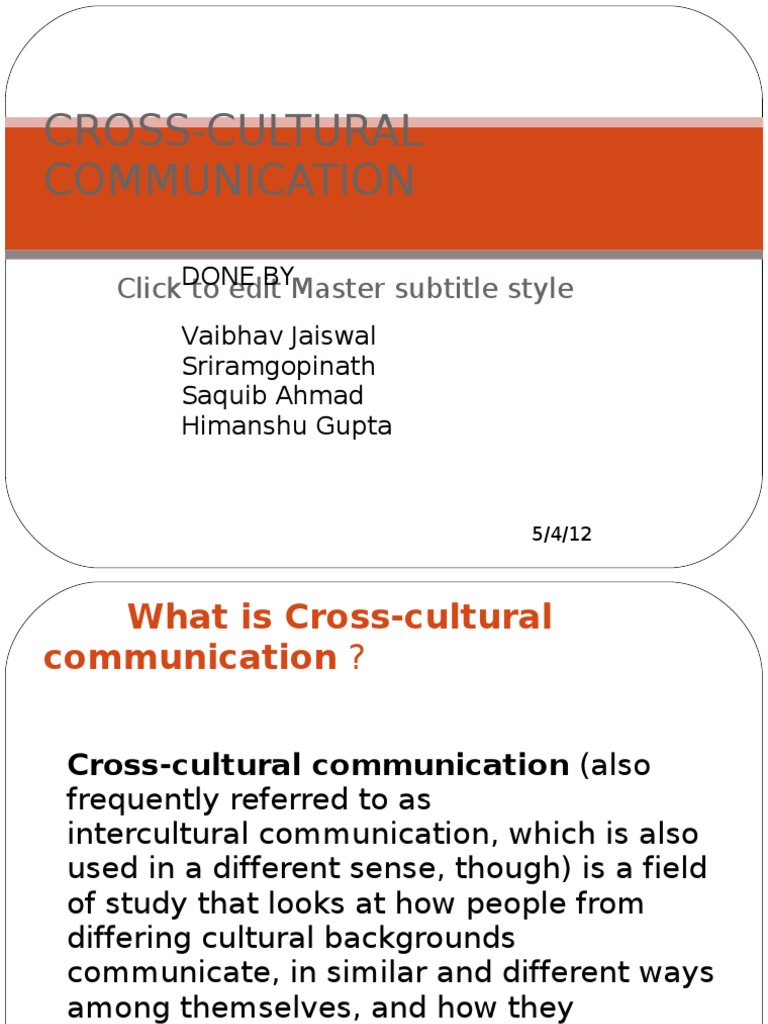 Cross Cultural Communication | PDF | Pepsi Co | Cross Cultural ...