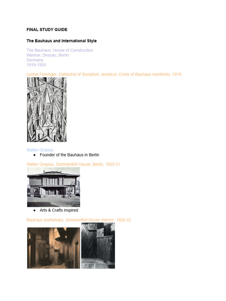 Final Study Guide | PDF | Surrealism | Art Movements