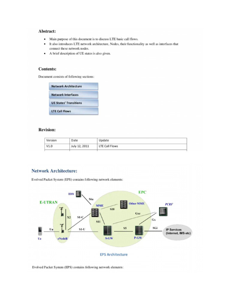 Lte Call Flow | PDF