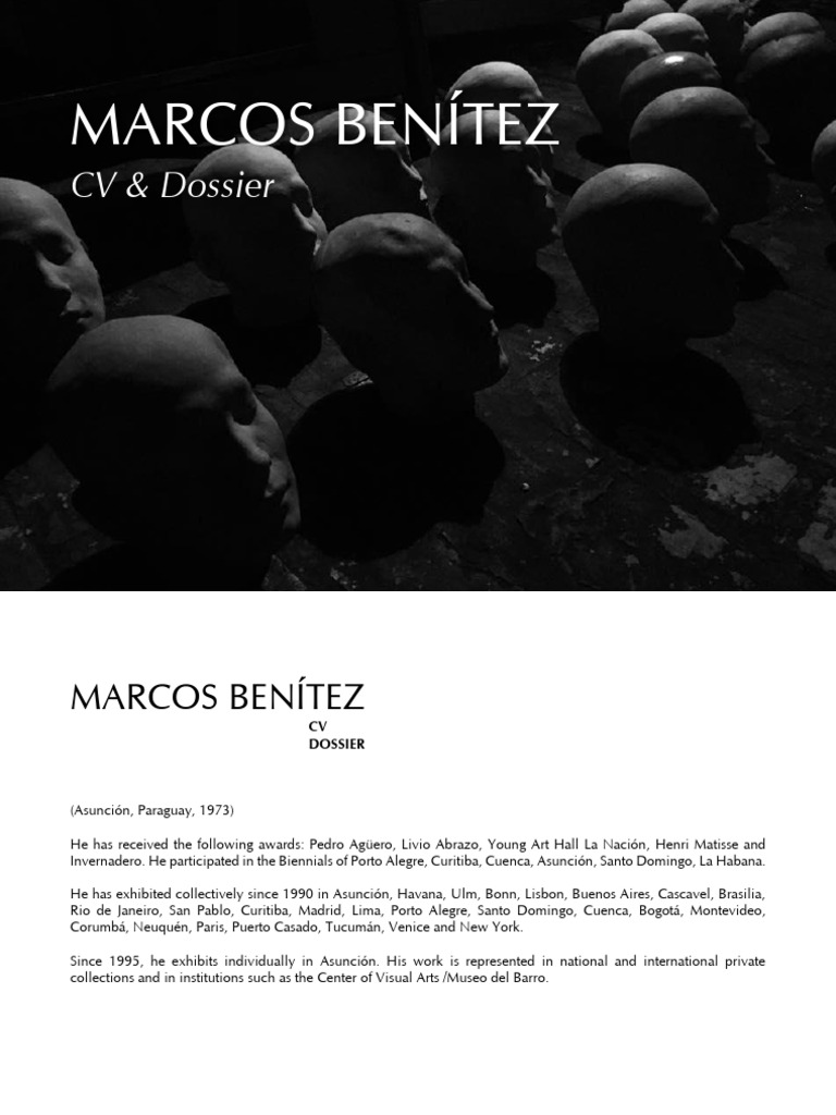 MARCOS BENÍTEZ (CV and Dossier) | PDF | Paraguay | Jacques Lacan