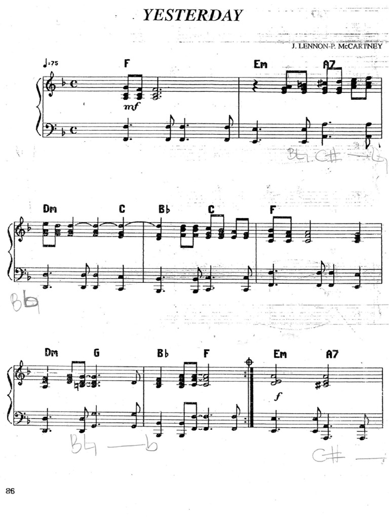 Yesterday - Violin | PDF