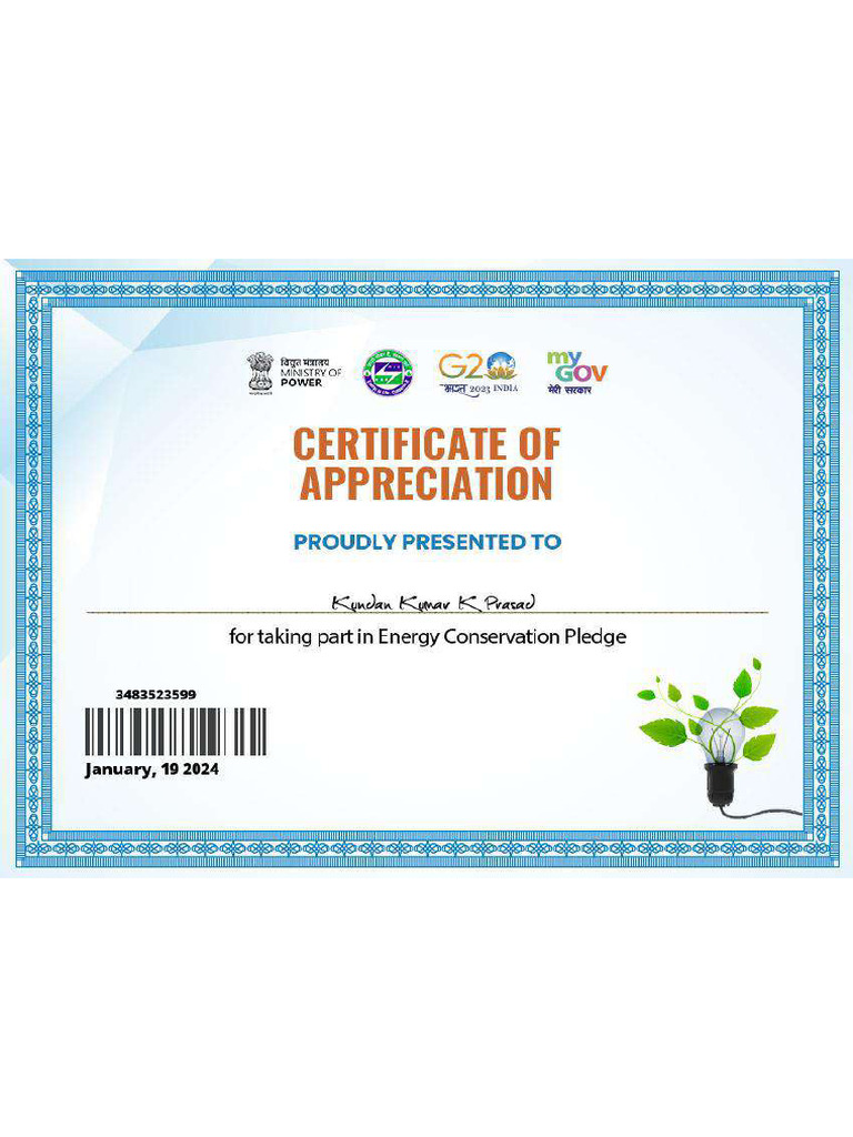 Energy Conservation Pledge | PDF