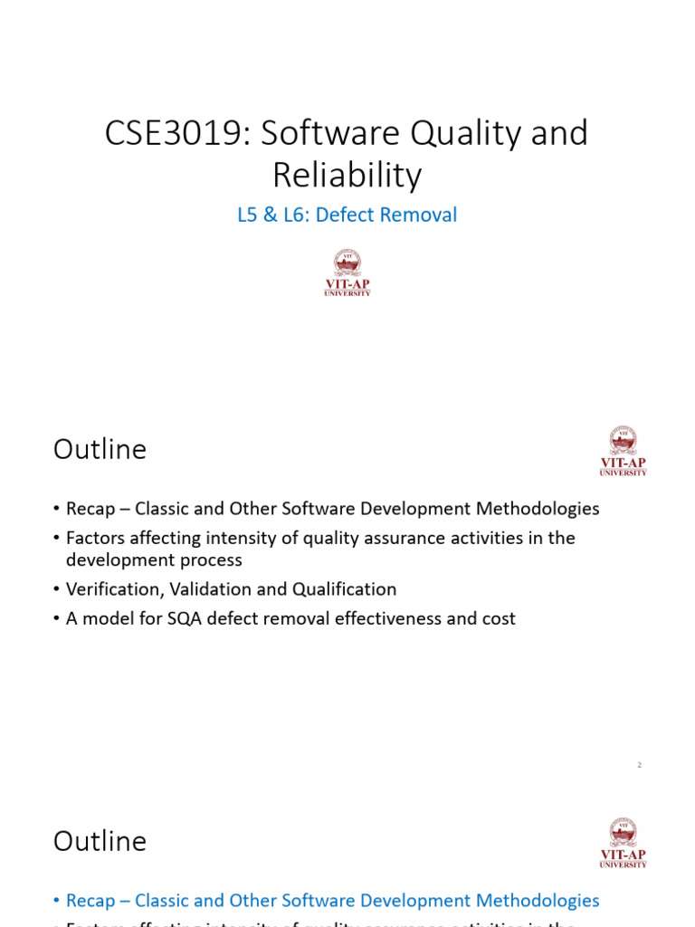 5 Defect Removal Pdf Software Development Process Verification