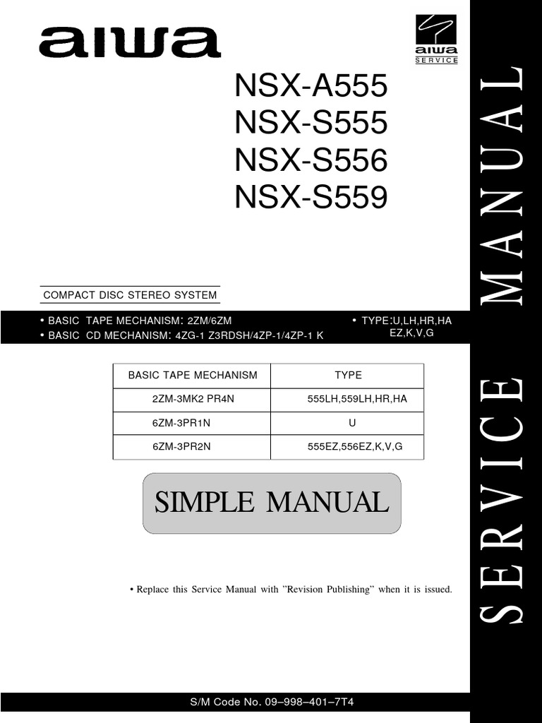 Aiwa+NSX-A555 S555 S556 S559 | PDF