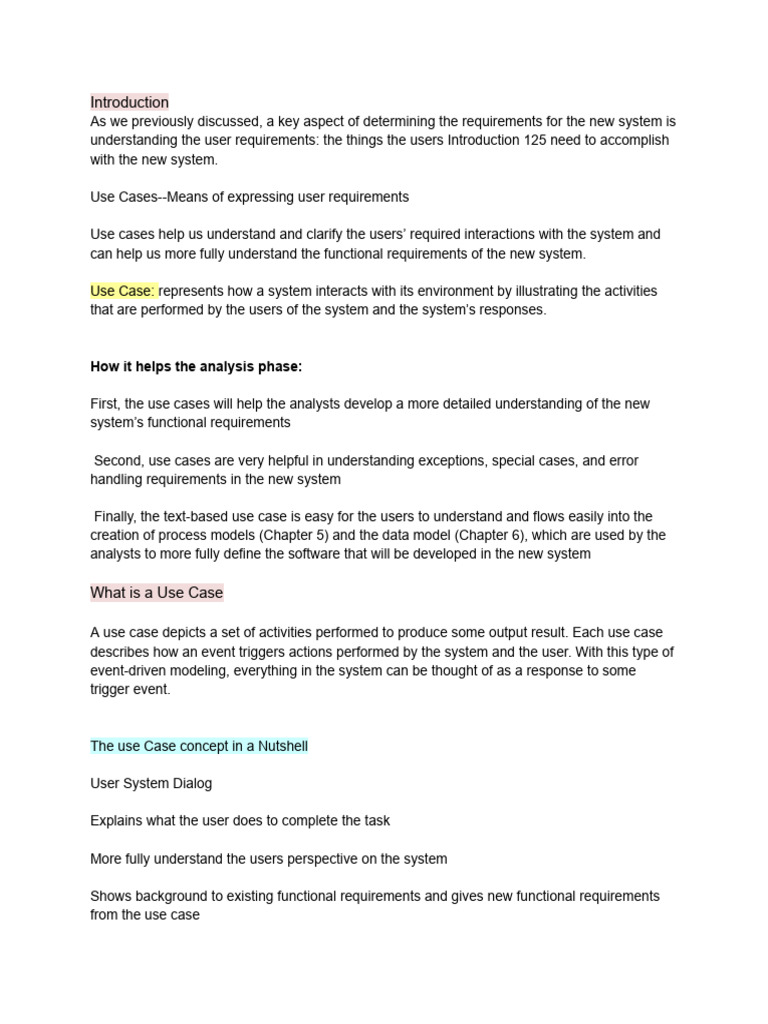 Chapter 4 - Use Case Analysis | PDF | Use Case | System