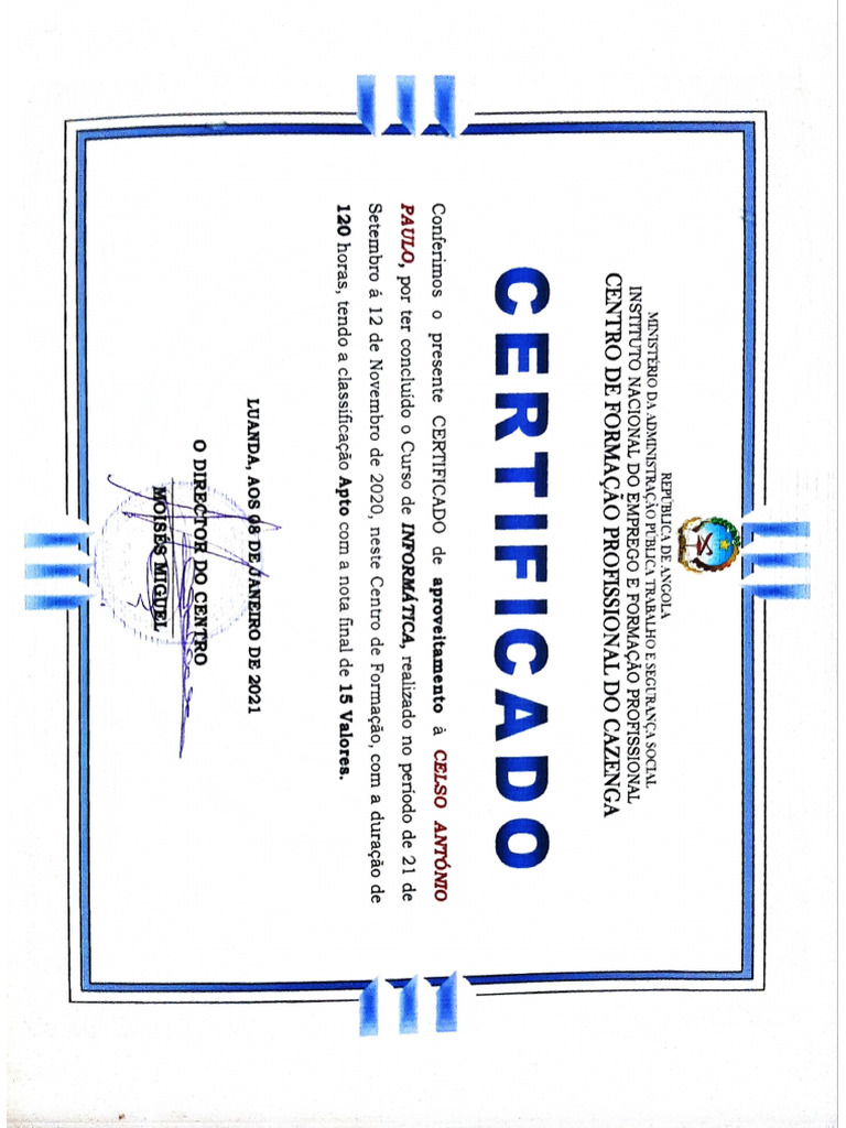 Certificado Informática | PDF