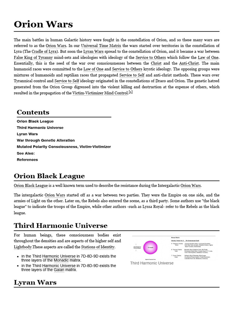 Orion Wars - Ascension Glossary | PDF | Genetics