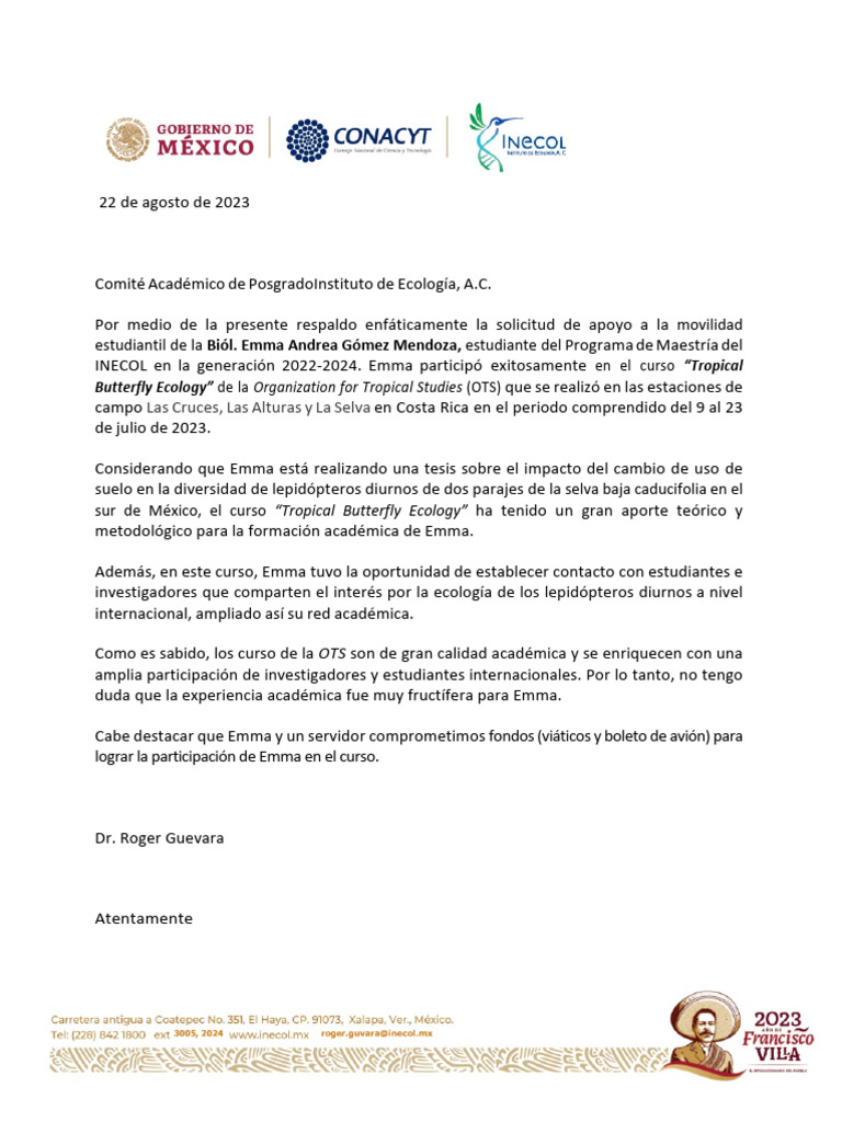Carta de Director de Tesis | PDF