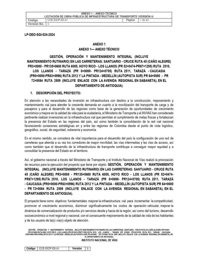 Anexo 1 - Anexo Tecnico - Definitivo | PDF | Transporte | Economias