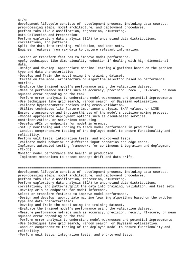 AIML Responsibilities | PDF | Machine Learning | Cross Validation ...