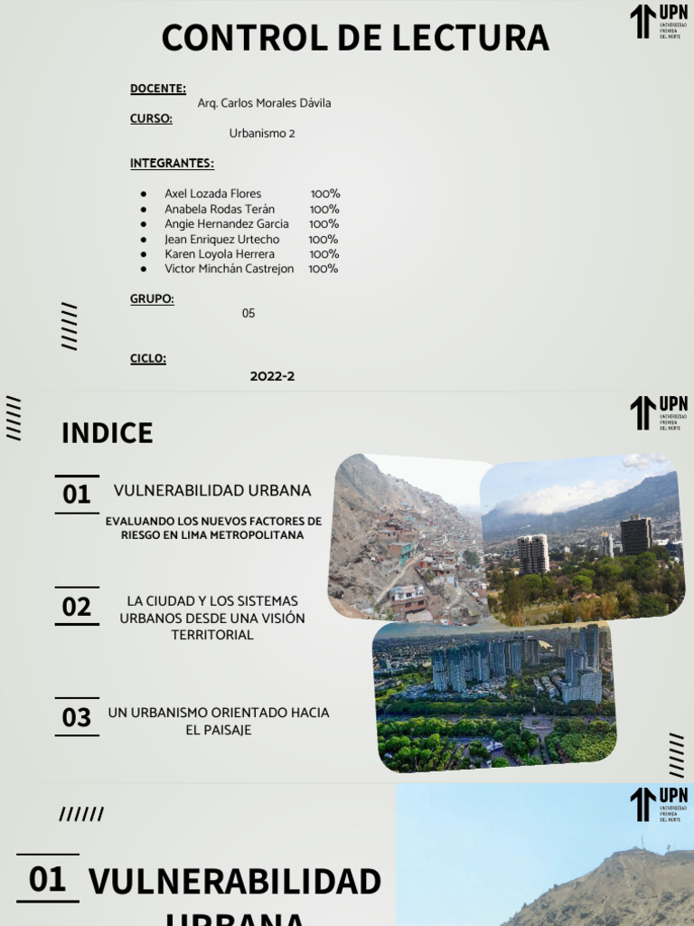 G5 - Control de Lectura N°2 | PDF | Sustentabilidad | Paisaje