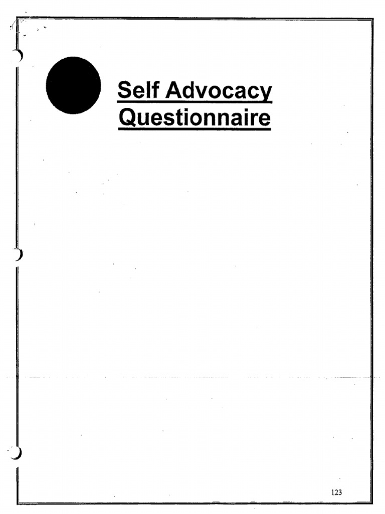 Self Advocacy - Page Per Day | PDF