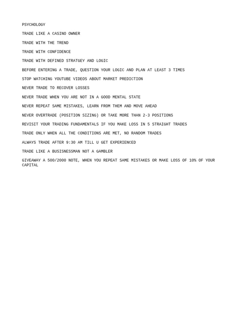 Trading Psychology | PDF