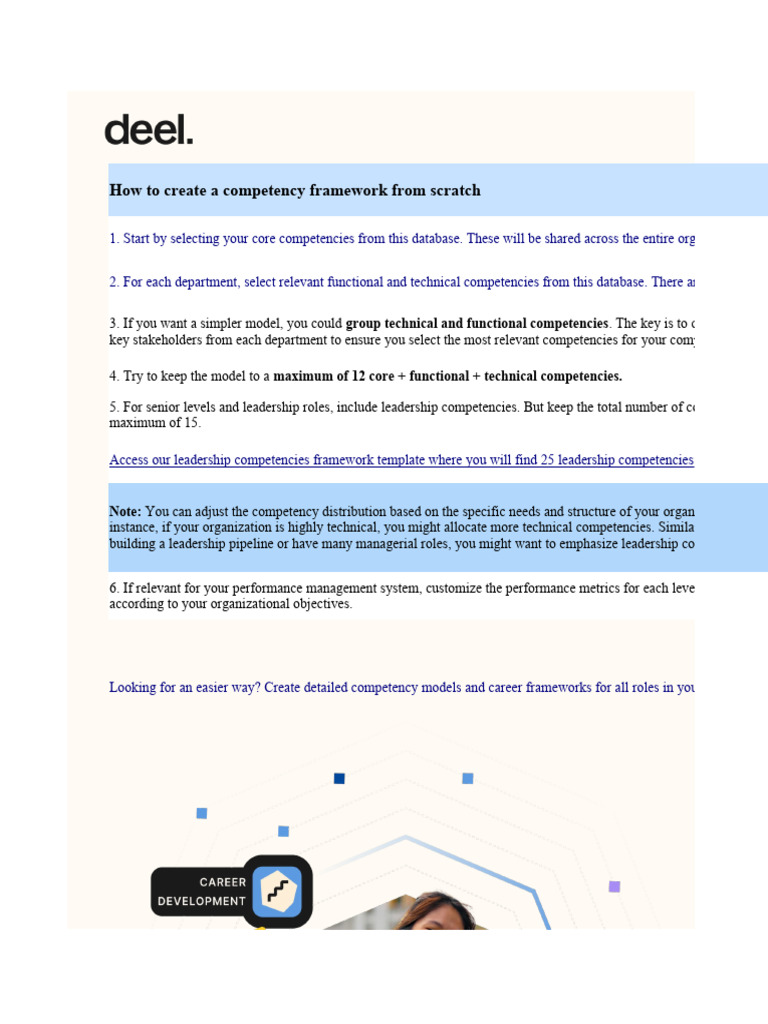 Competency Framework Guide | PDF | Negotiation | Goal