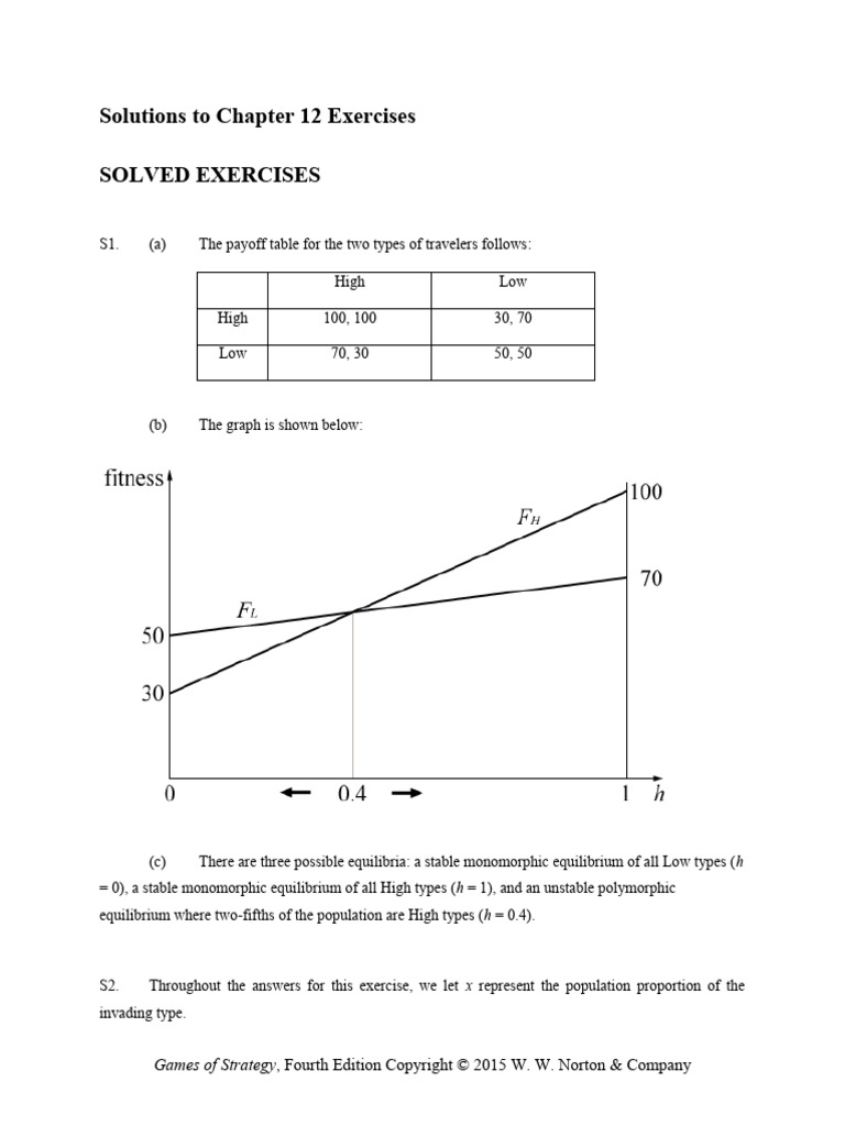GOS4 ch12 Solutions Solved | PDF | Game Theory | Mathematics