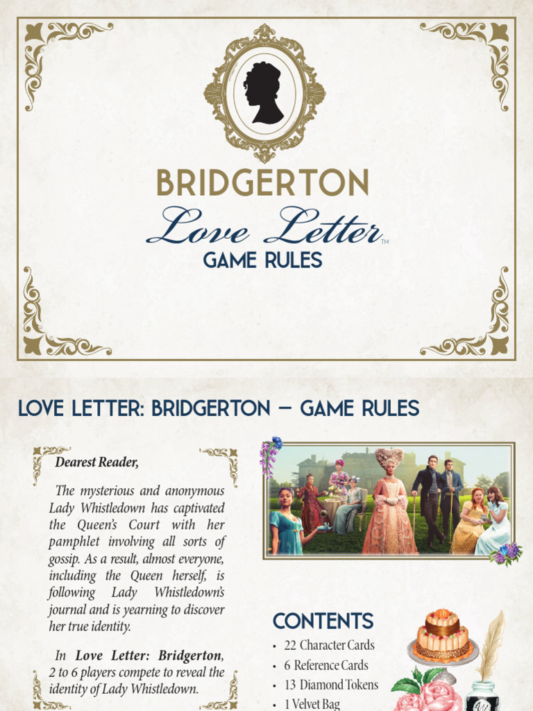 Love Letter: Bridgerton Game Rules | PDF | Games Of Mental Skill ...