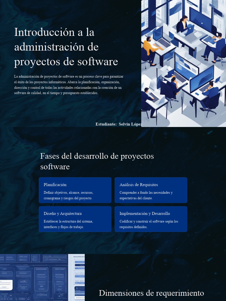 Administración de Proyecto de Software Selvin López | PDF | Software | Ingeniería de software