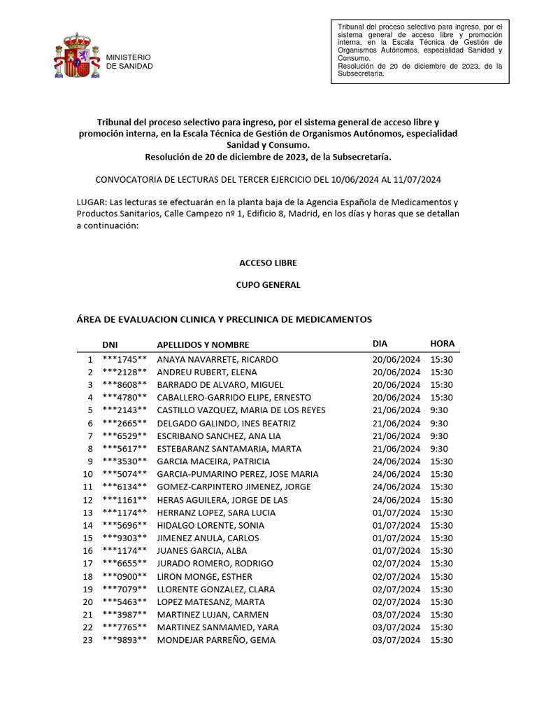 ETGOA2023 EJ3 Lecturas Llamamiento | PDF