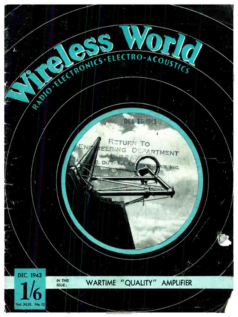 Wireless World 1943 12 | PDF | Loudspeaker | Amplifier