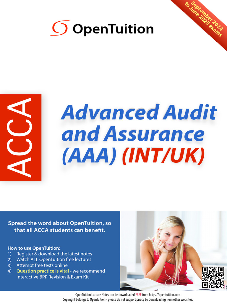 ACCA AAA S24 Notes | PDF | Audit | Financial Audit
