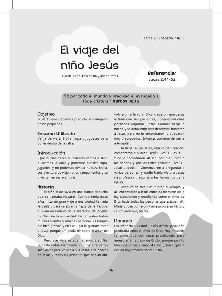 20 El Viaje Del El Viaje Del Niño Jesúsniño Jesús | PDF | Jesús | María ...