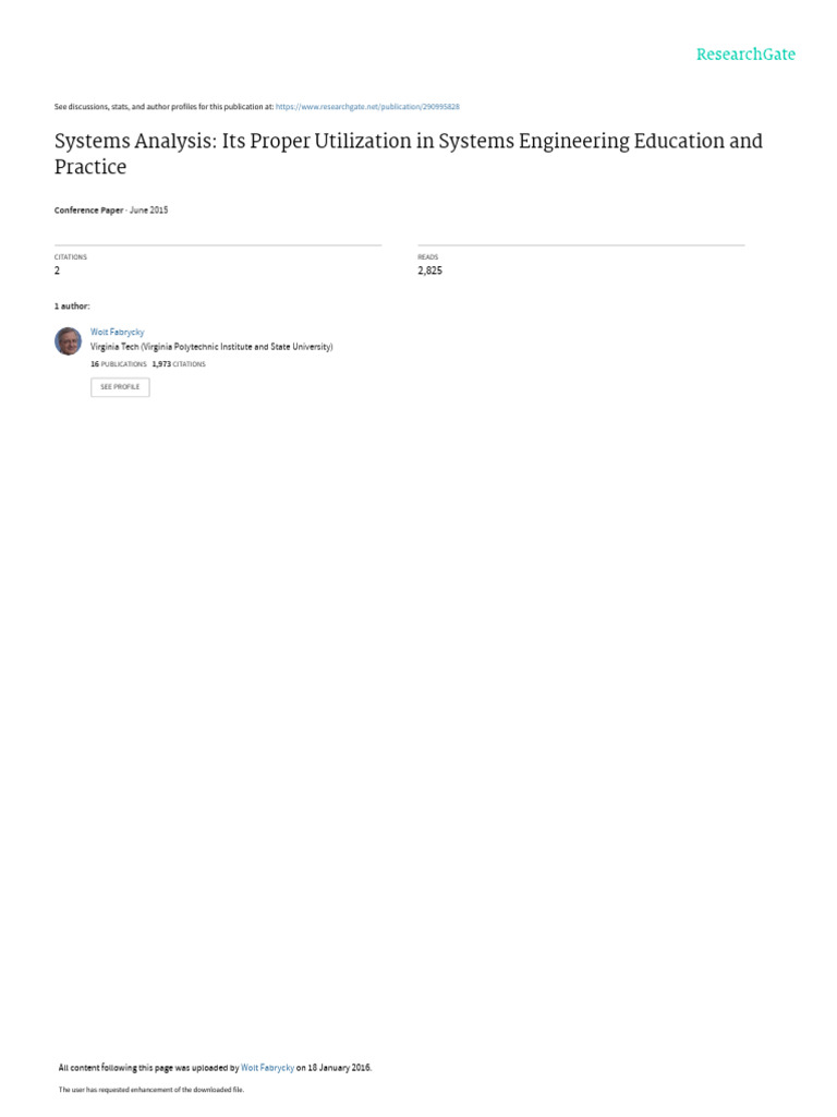 ASEESED2015 Paper | PDF | System | Systems Engineering