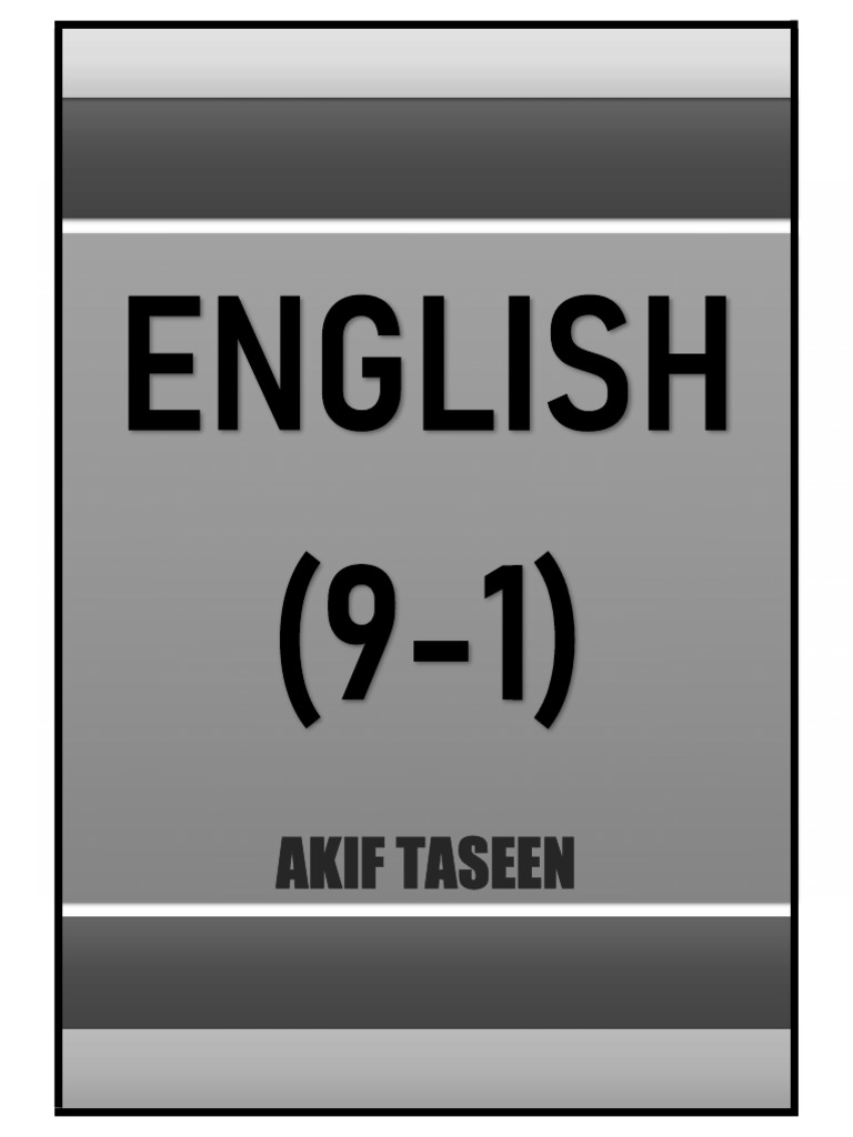 English 9-1 Booklet - PDF Version 1 | PDF | Dr. Watson | Narration