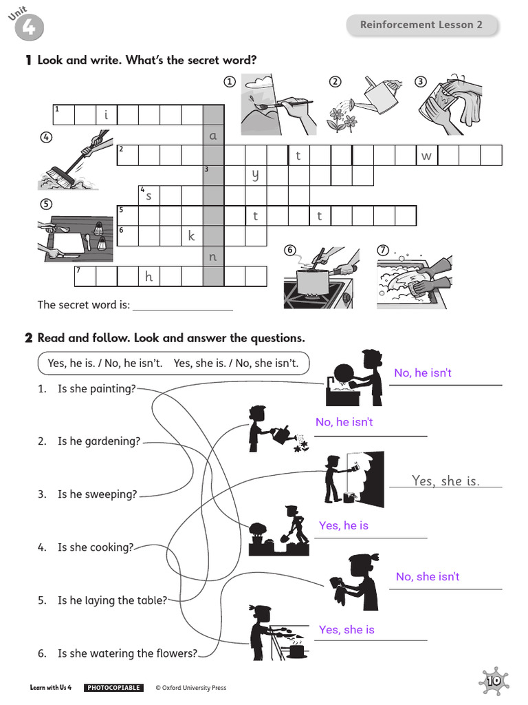 Learn With Us 4 Reinforcement Activities | PDF