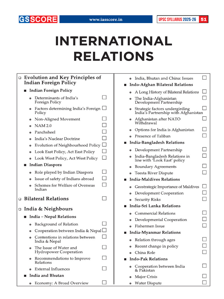 International Relation | PDF