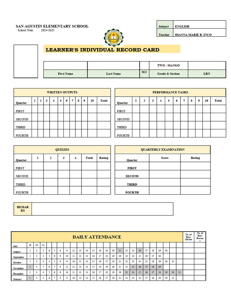 Individual Record | PDF | Learning