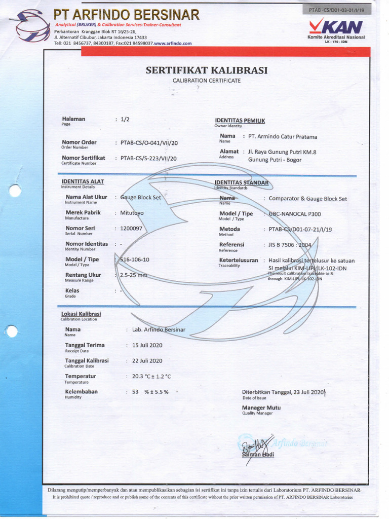 Digimatic Caliper Master Meteran (2) | PDF