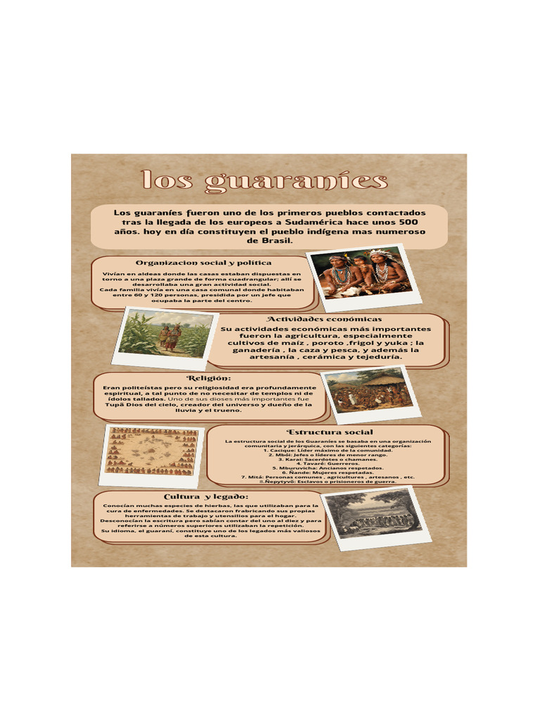 Cultura y organización de los guaraníes | PDF | Historia