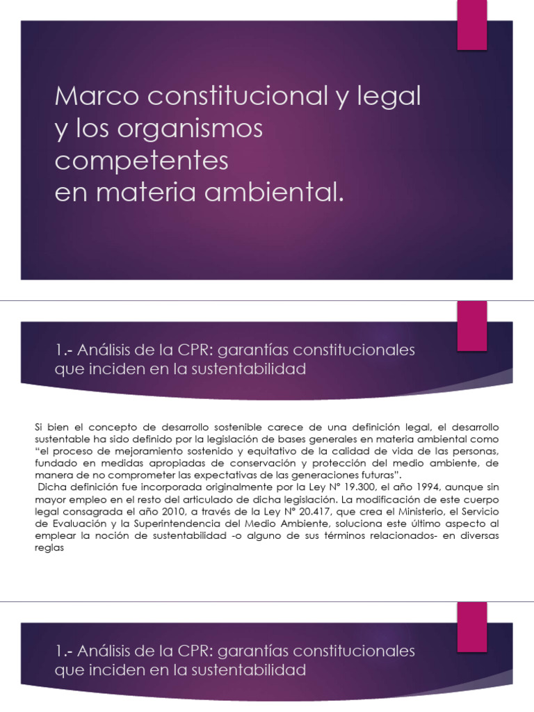 Marco Constitucional y Legal | PDF | Evaluación de impacto ambiental ...