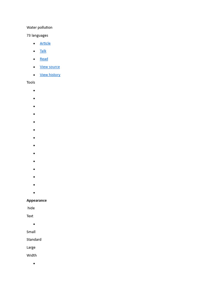 Water Pollution | PDF | Water Pollution | Hydrology And Urban Planning