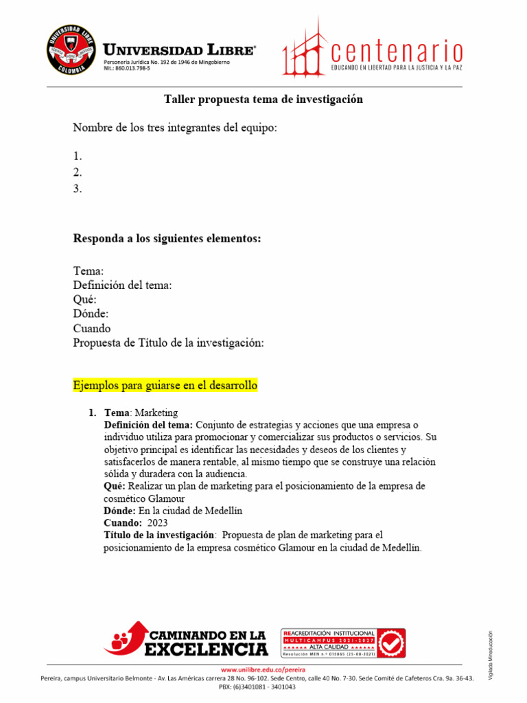 Definición de Tema | PDF | Negocios