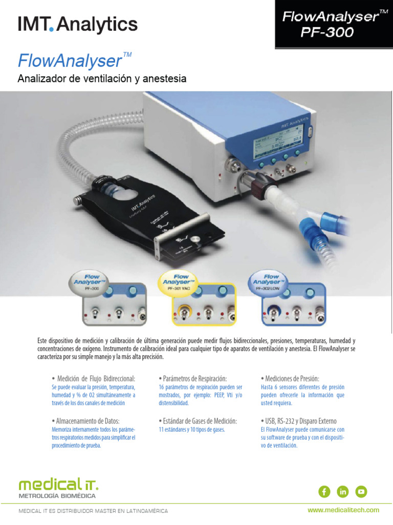 Ficha Tecnica FlowAnalyser-PF-300 | PDF | Calibración | Medición