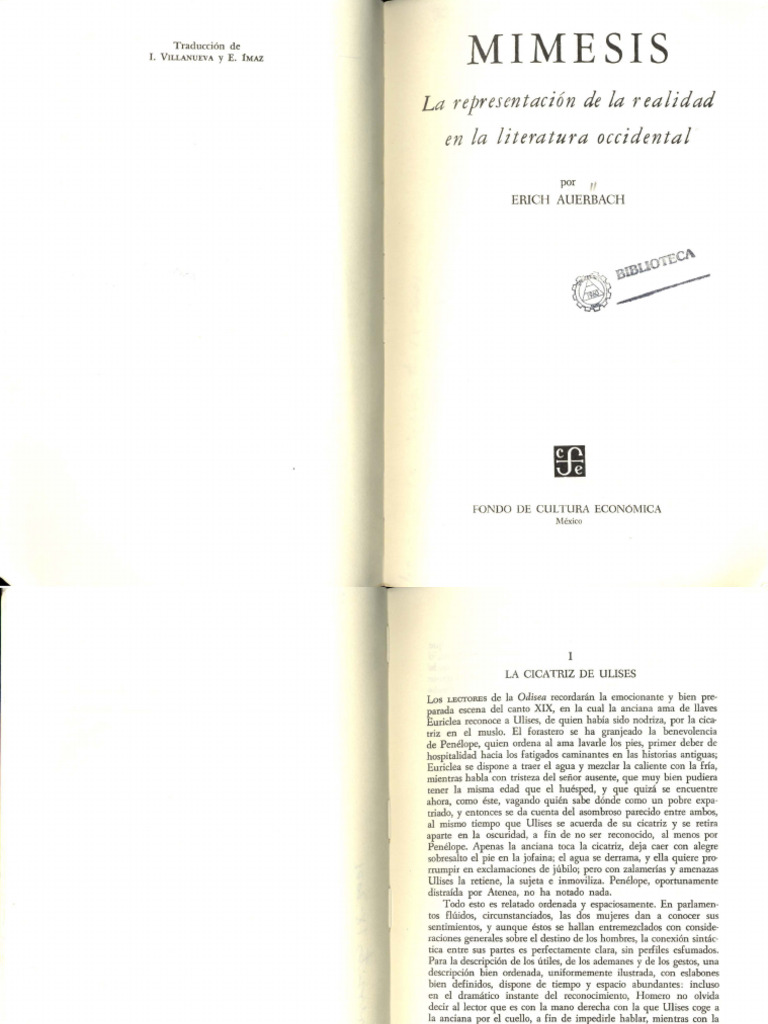 Mímesis: La Cicatriz de Ulises | PDF | Verdad | Odiseo