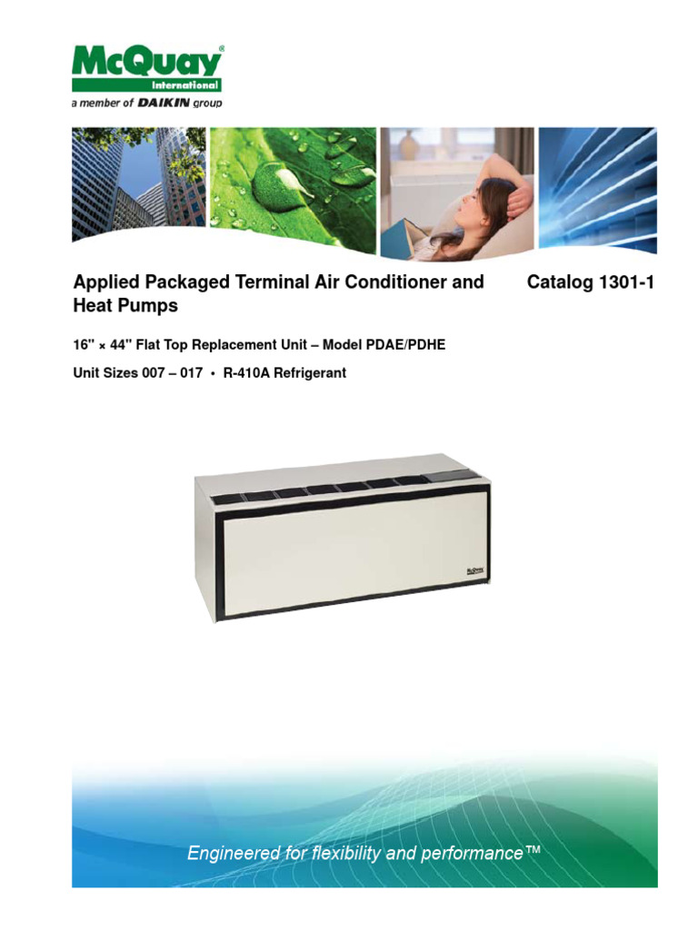Applied Packaged Terminal Air Conditioner and Catalog 1301-1 Heat Pumps ...