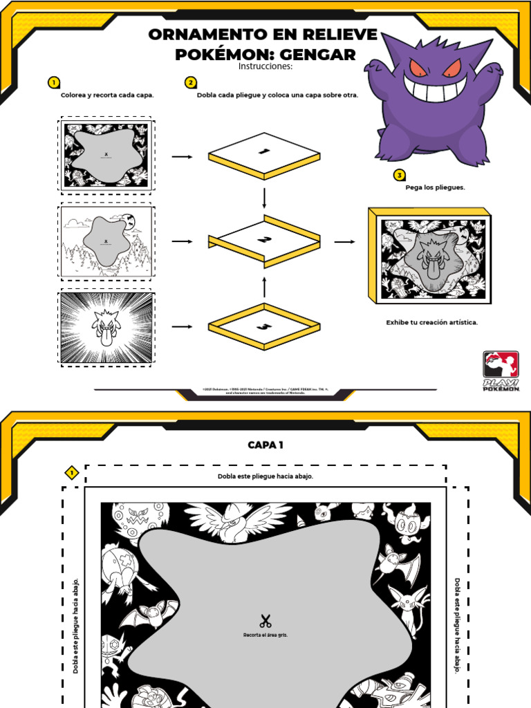 Layered Paper Art Gengar Latam | PDF | Videojuegos de rol | Empresas de ...